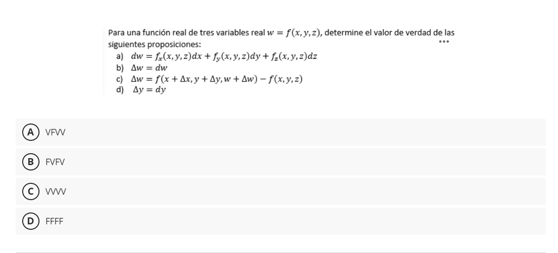 Solved Para una función real de tres variables real | Chegg.com