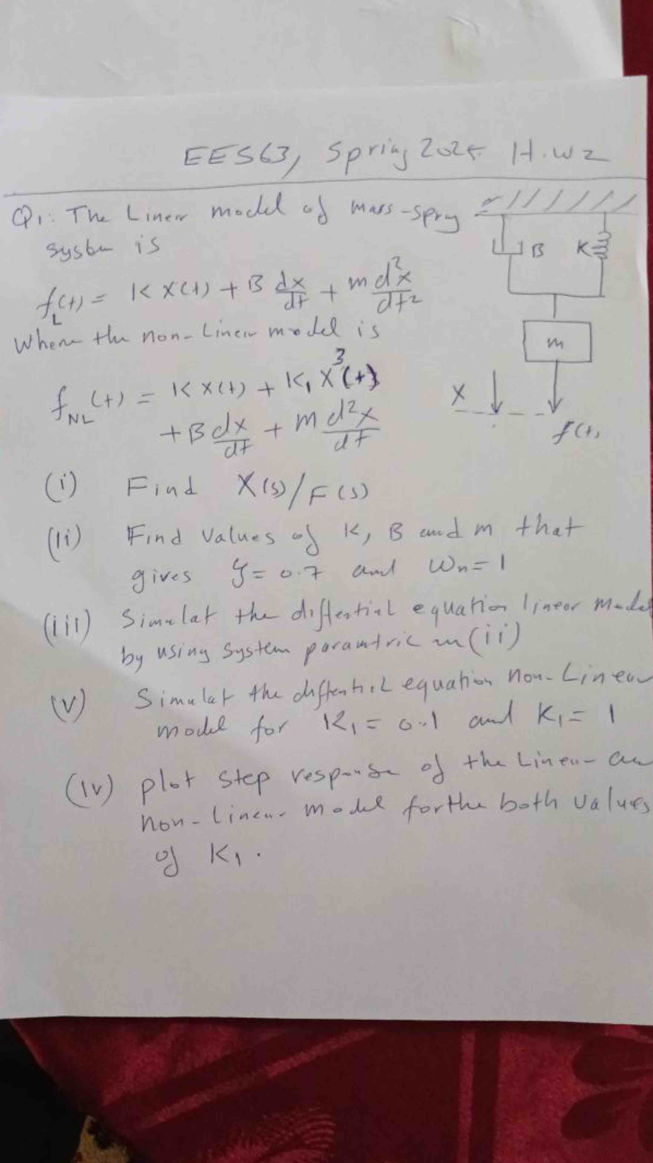 Solved code class="asciimath"> ﻿EES63, ﻿Spring 20251H.wz Q1: | Chegg.com