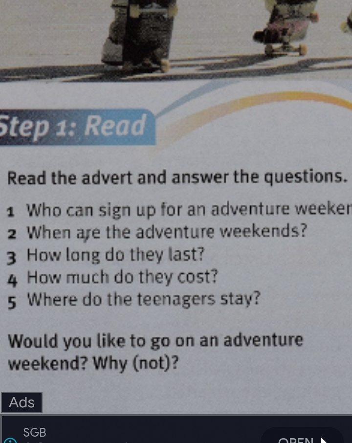 Solved Step 1: Read Read the advert and answer the | Chegg.com