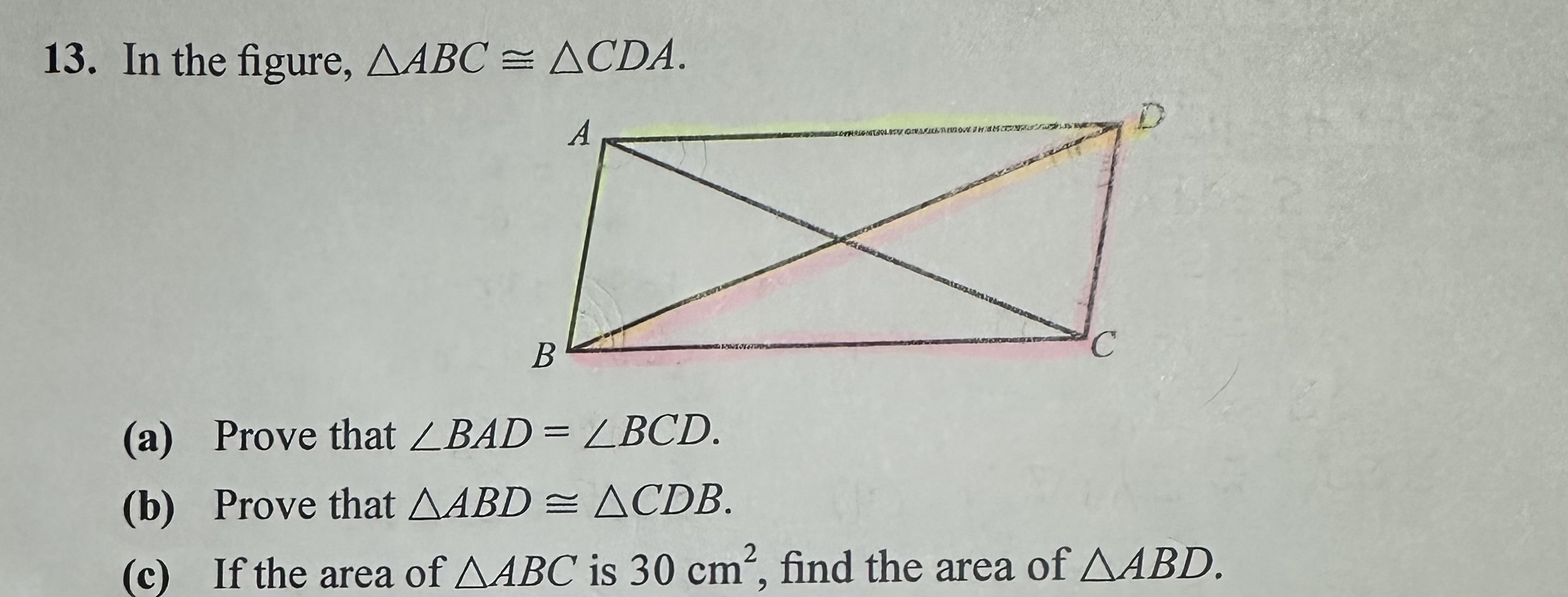 Solved In the figure, ????ABC~????=CDA. (a) ﻿Prove that | Chegg.com