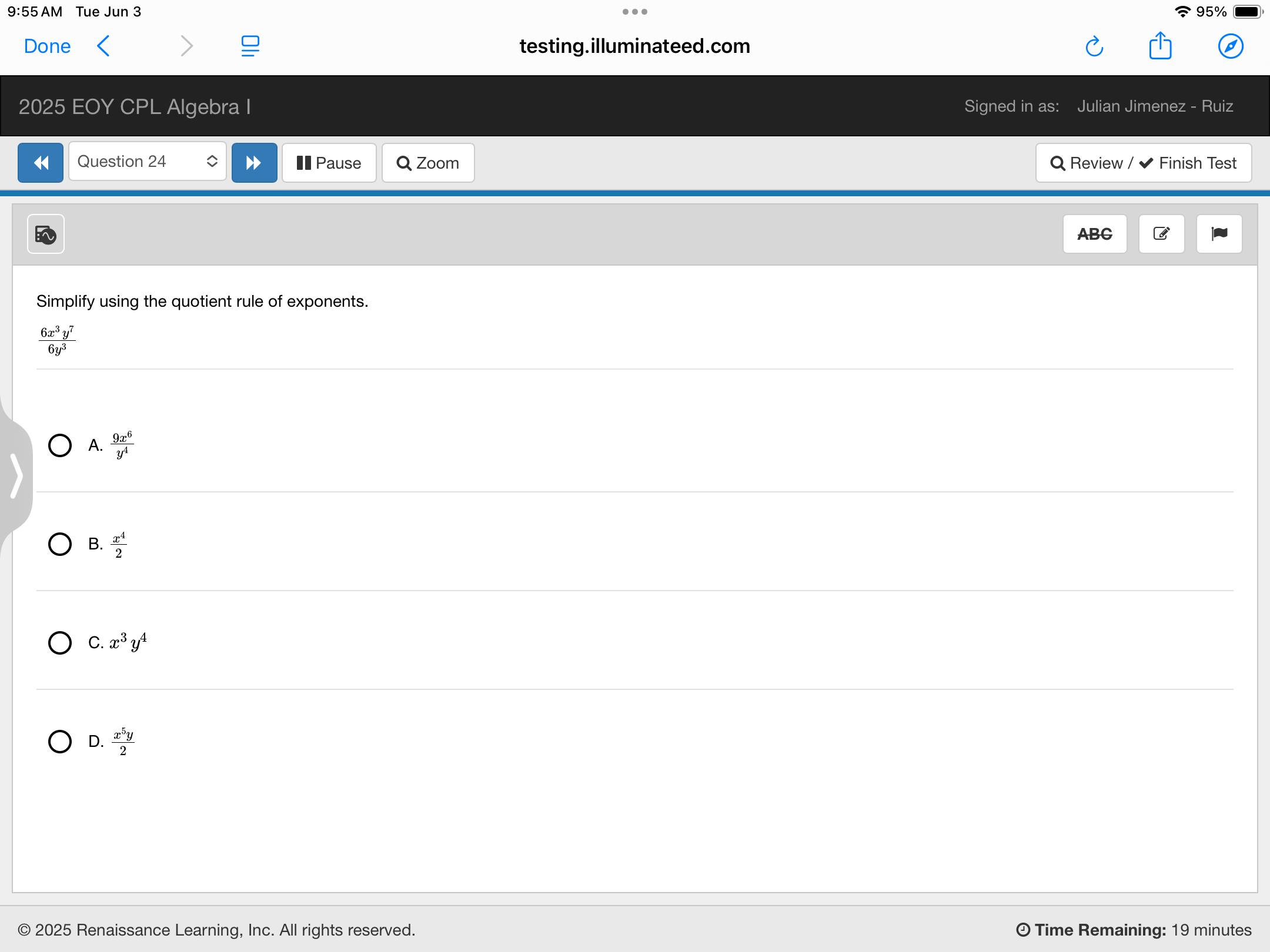 Solved code class="asciimath">Simplify using the quotient | Chegg.com