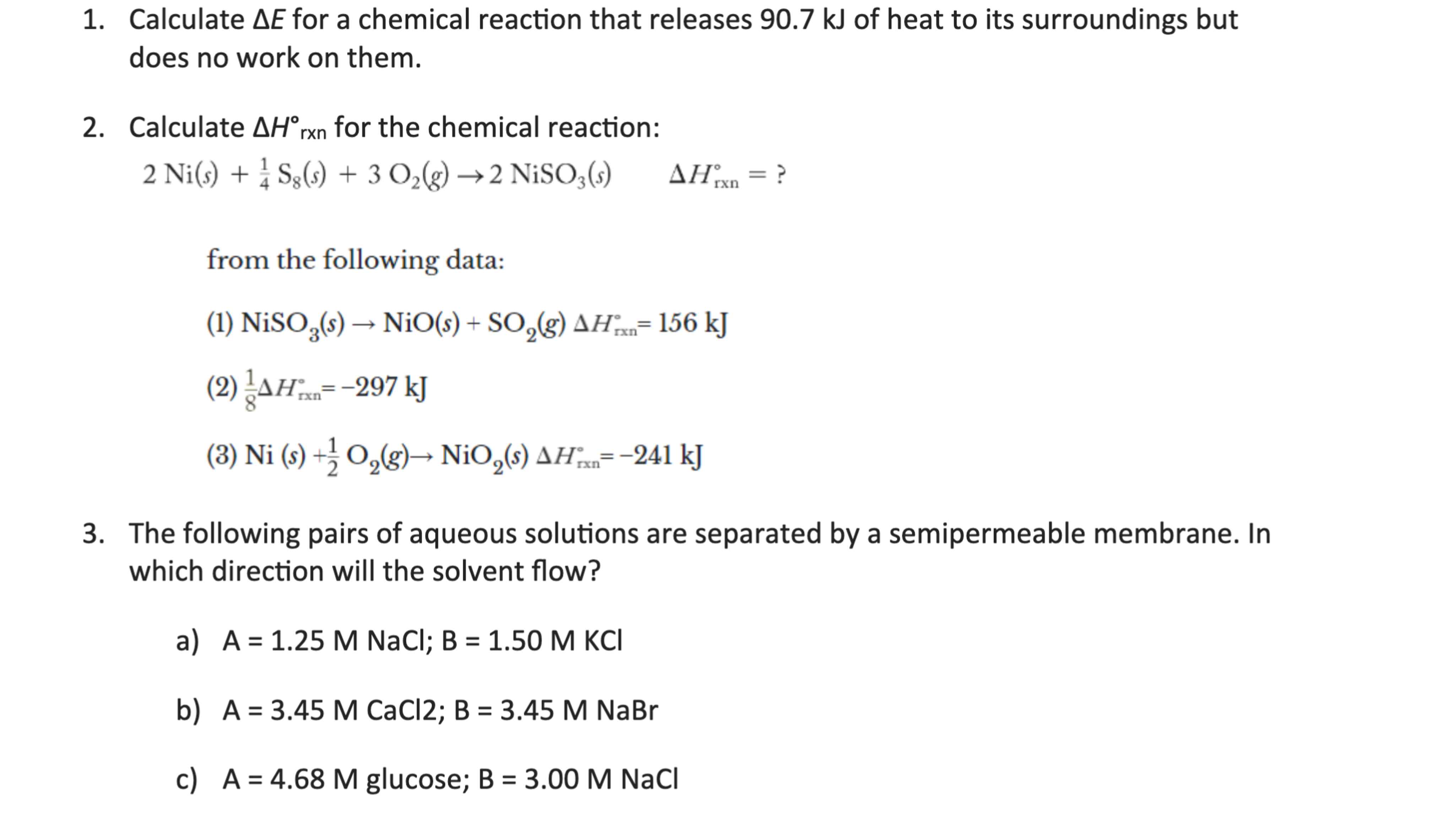 Solved The following pairs of aqueous solutions are | Chegg.com
