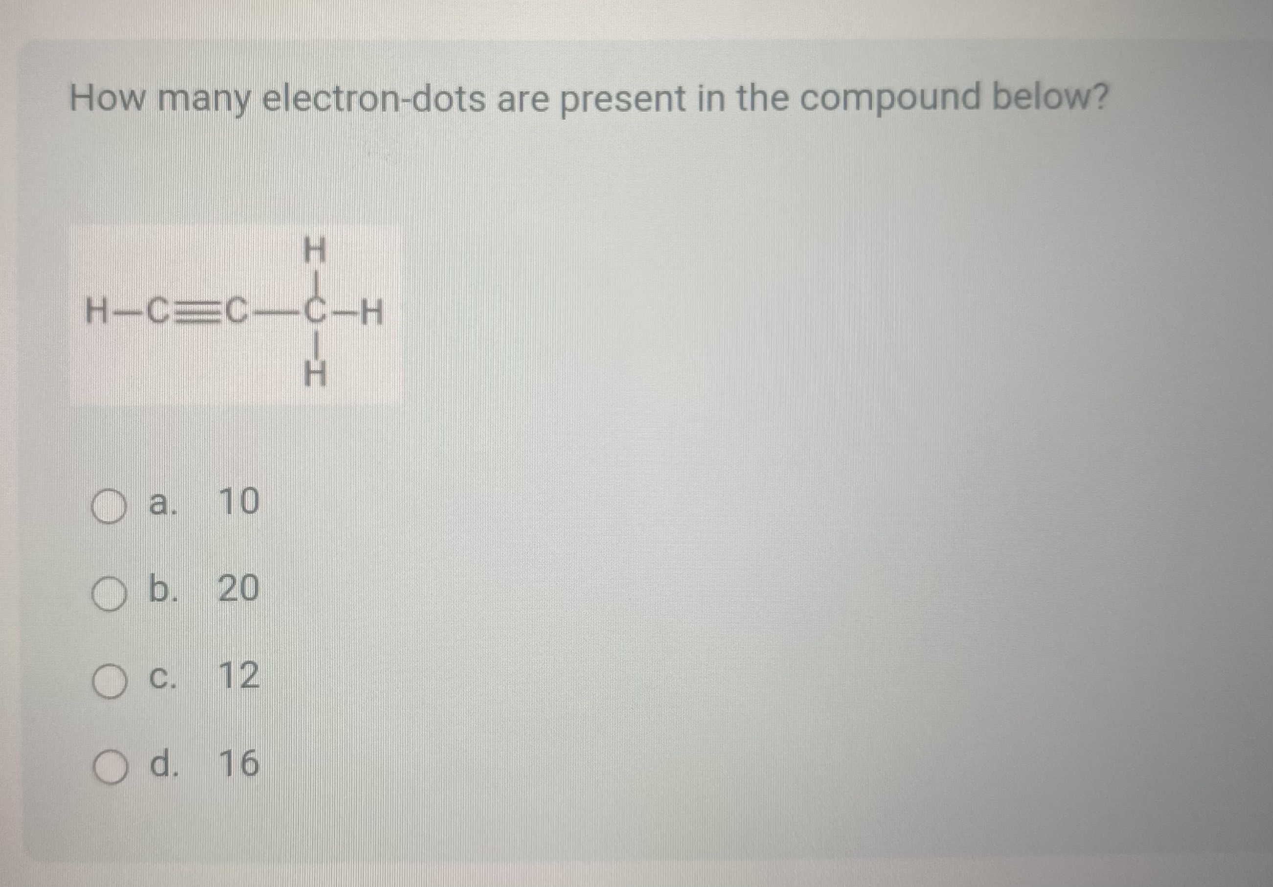 Solved How many electron-dots are present in the compound | Chegg.com