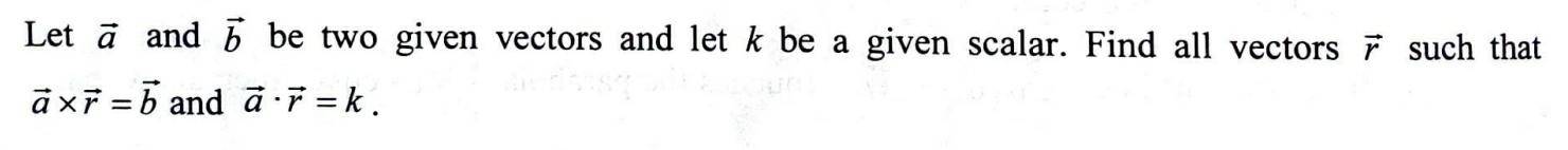 Solved Let vec(a) ﻿and vec(b) ﻿be two given vectors and let | Chegg.com