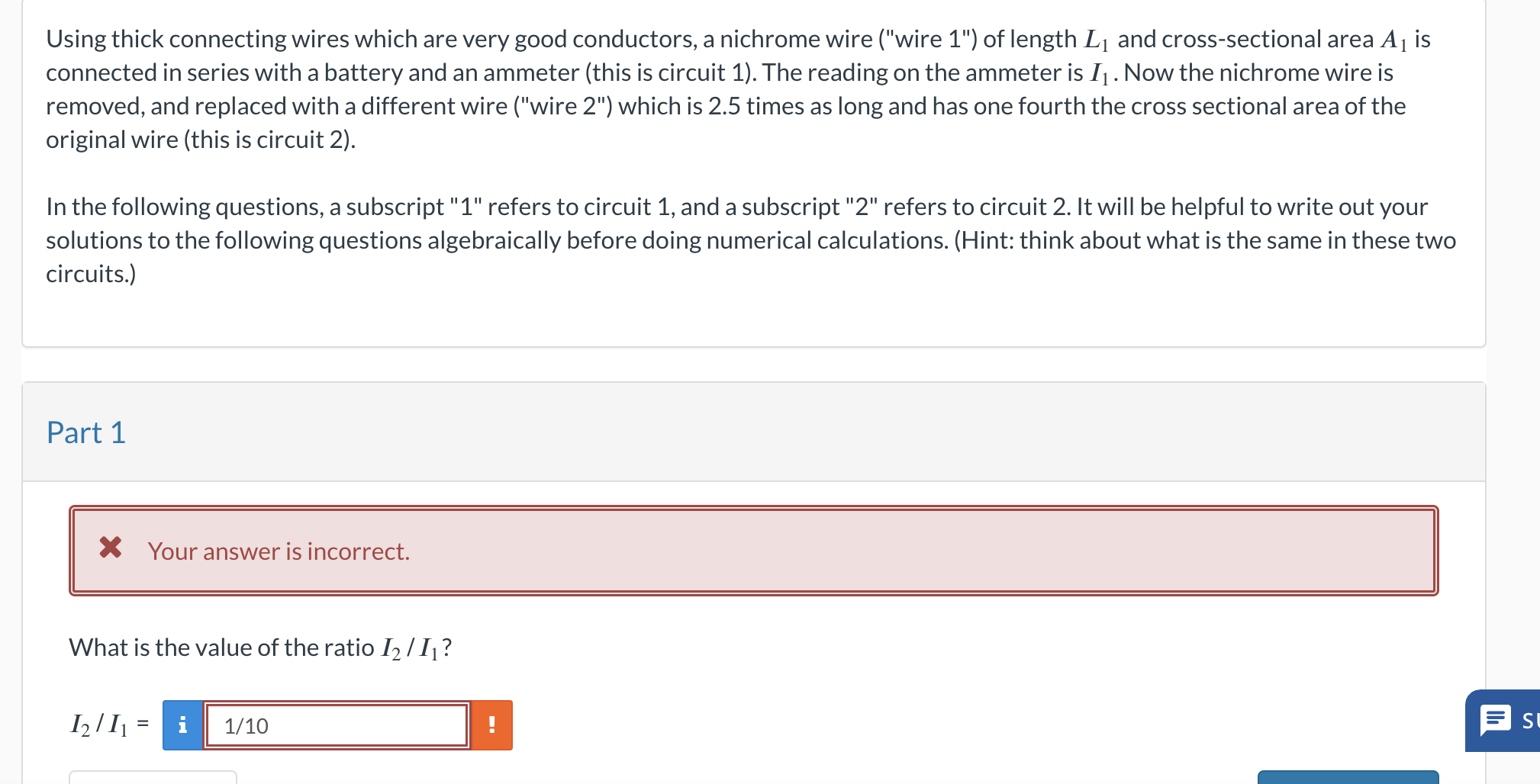 Solved Using thick connecting wires which are very good | Chegg.com