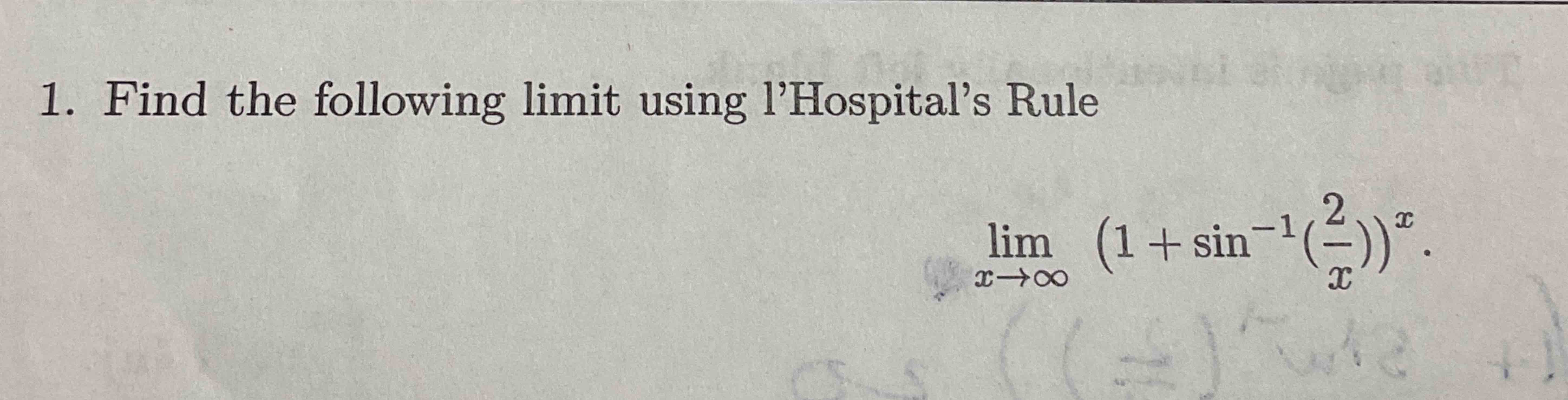 Solved Find the following limit using l'Hospital's | Chegg.com Solved Find the following limit using l'Hospital's | Chegg.com