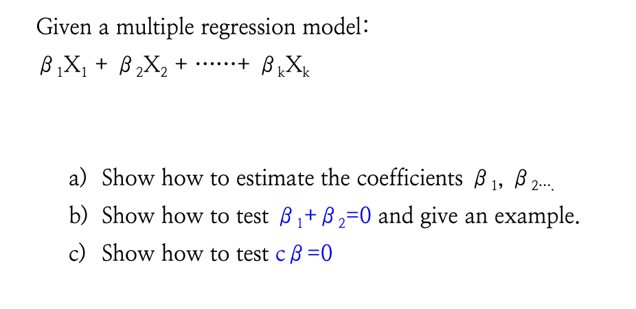 Solved Given a multiple regression | Chegg.com