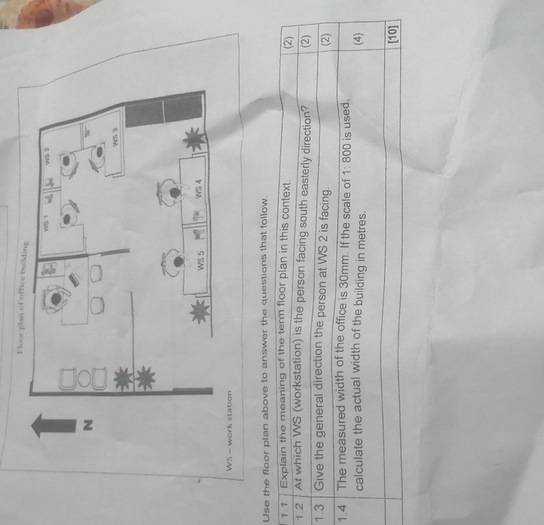 Solved Use the floor plan above to answer the questions that | Chegg.com