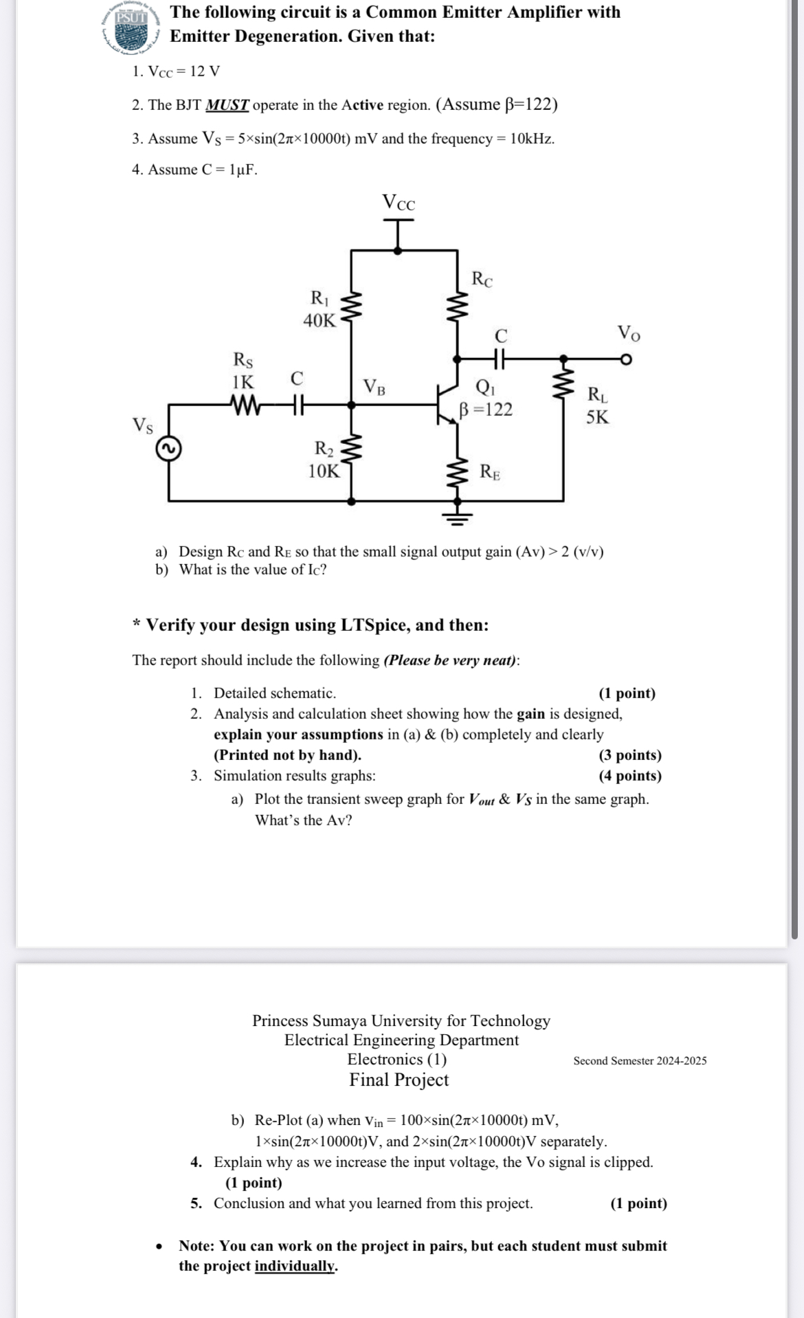 Solved code class="asciimath">bV_(in )=100\times sin(2\pi | Chegg.com