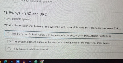 Solved rou have used 0 ﻿of 1 ﻿artempt11. 5Whys - ﻿SRC and | Chegg.com