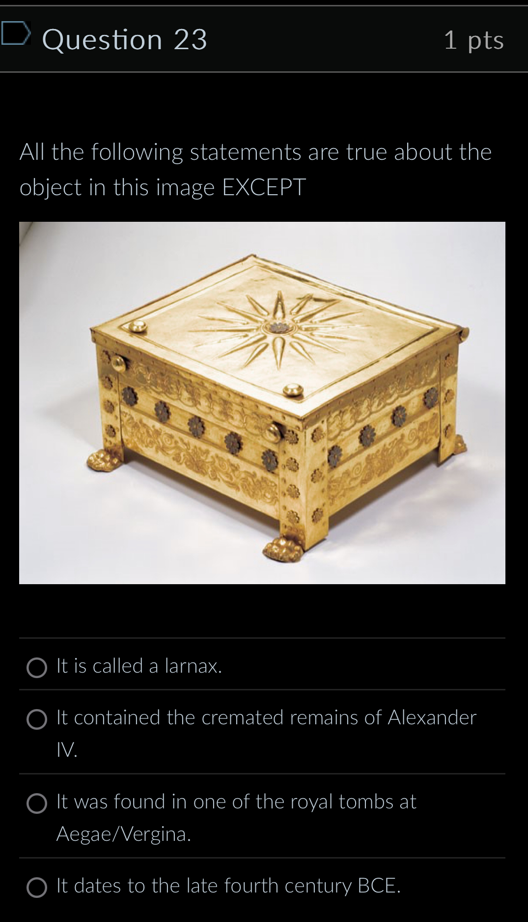 Question 23 1 ﻿pts All the following statements are | Chegg.com