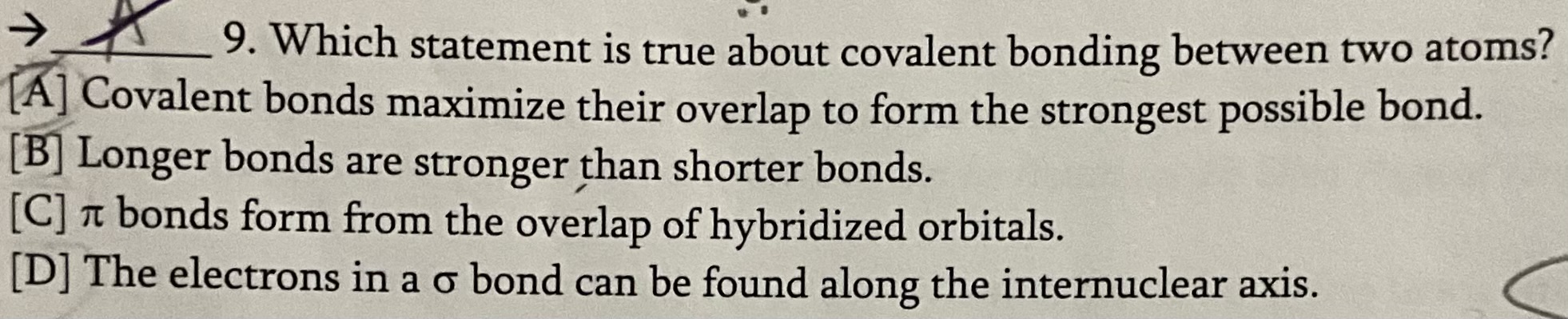 Solved 9. ﻿Which statement is true about covalent bonding | Chegg.com