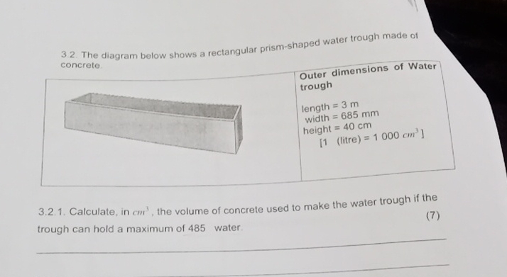Solved The diagram below shows a rectangular prism-shaped | Chegg.com