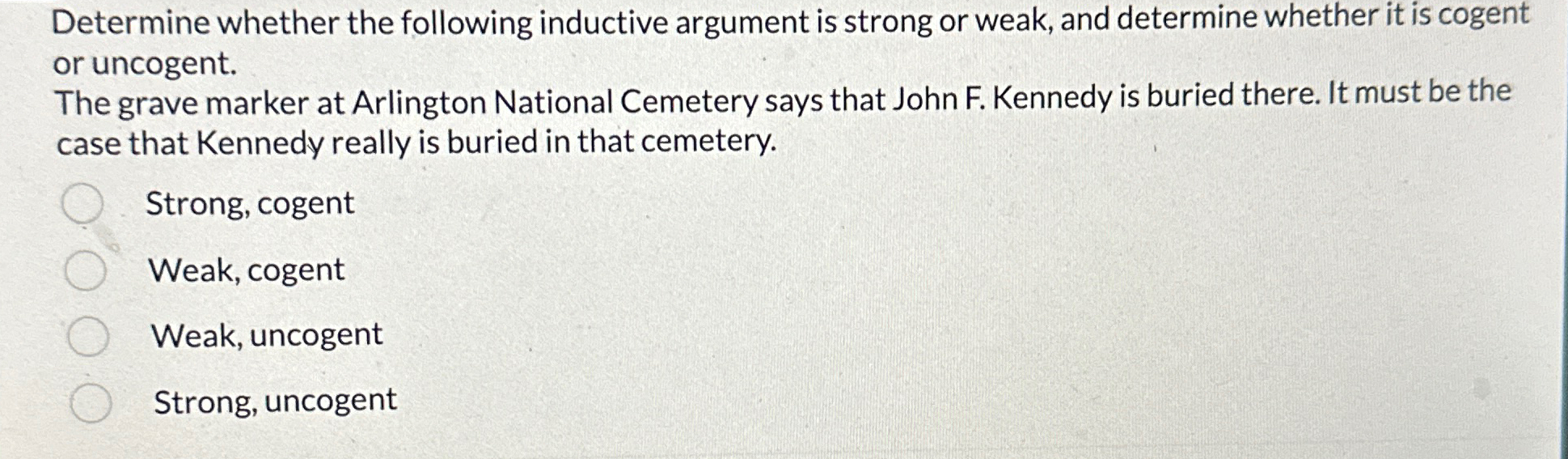 Solved Determine whether the following inductive argument is | Chegg.com