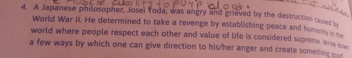 Solved A Japanese philosopher, Josei toda, was angry and | Chegg.com