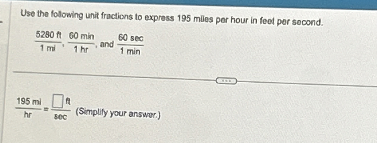 Solved Use the following unit fractions to express 195 | Chegg.com