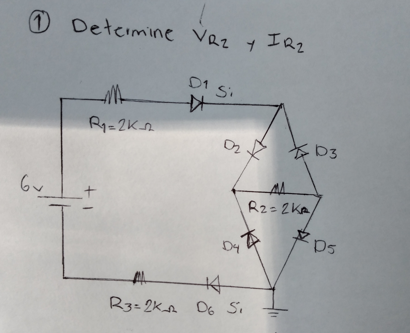 Solved (1) ﻿Determine VR2 ﻿y IR2 | Chegg.com