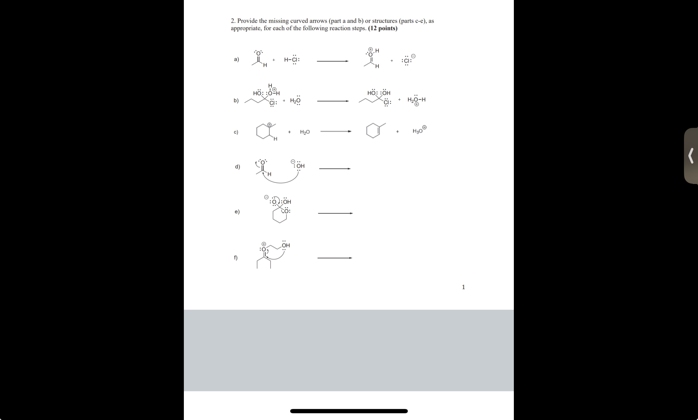 Solved Provide the missing curved arrows (part a and b) ﻿or | Chegg.com