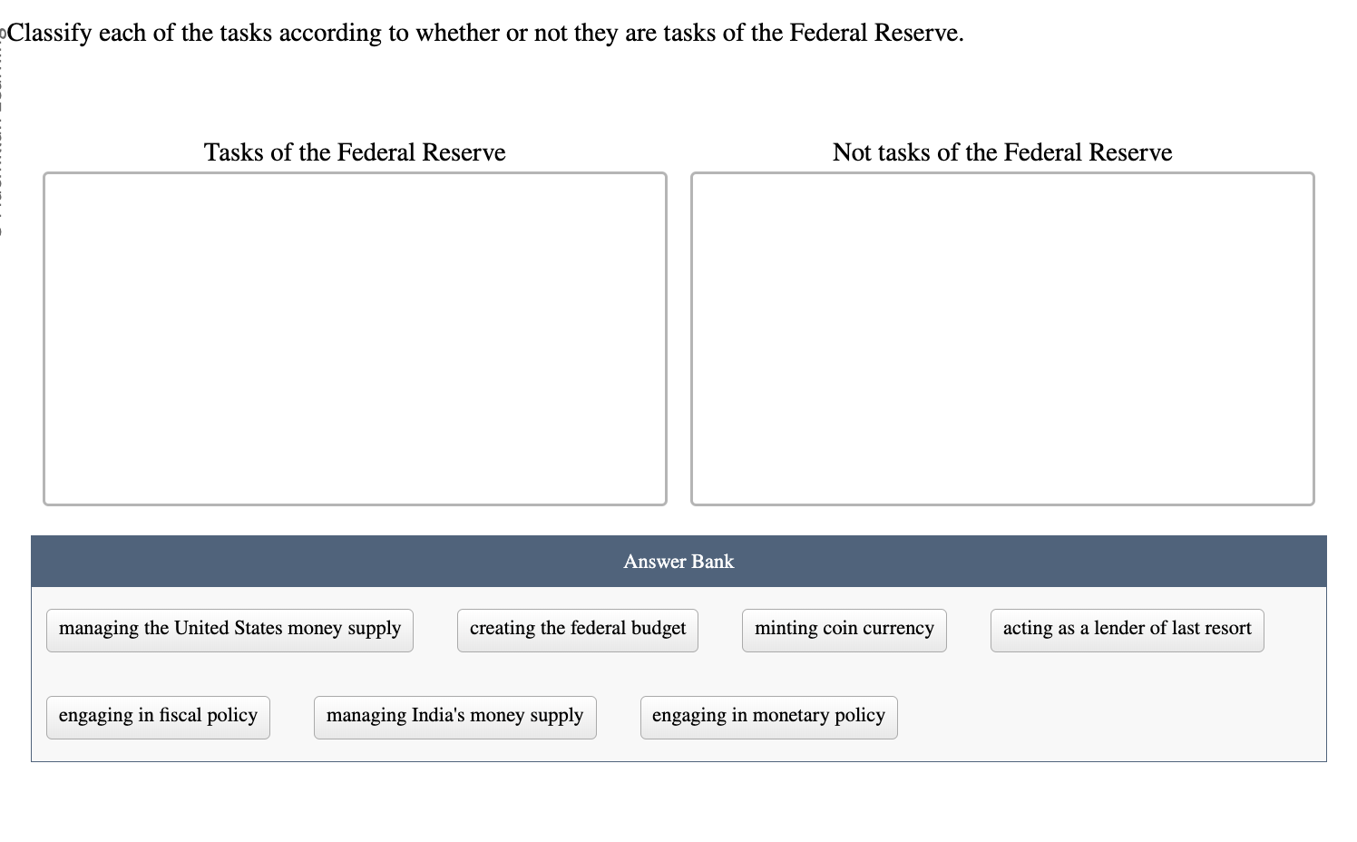 Solved Classify each of the tasks according to whether or | Chegg.com