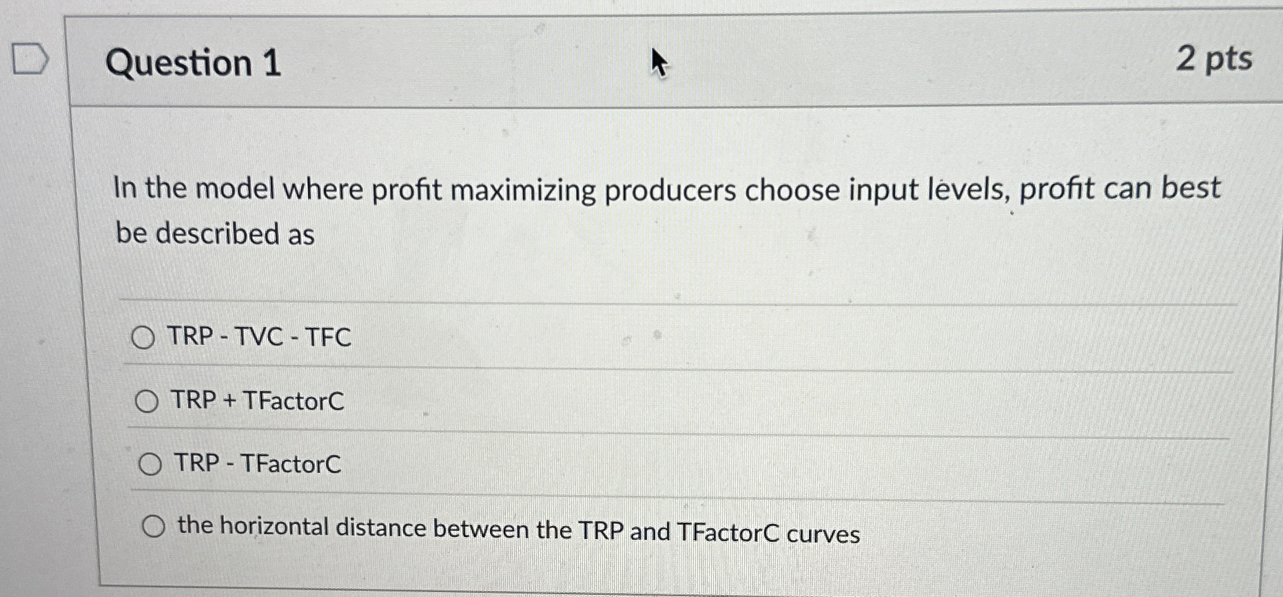 Solved Question 1In the model where profit maximizing | Chegg.com