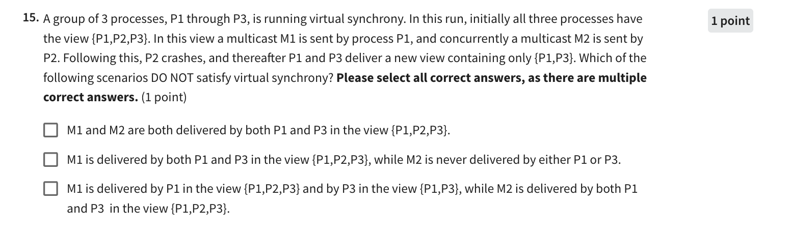 Solved A group of 3 ﻿processes, P1 ﻿through P3, ﻿is running | Chegg.com