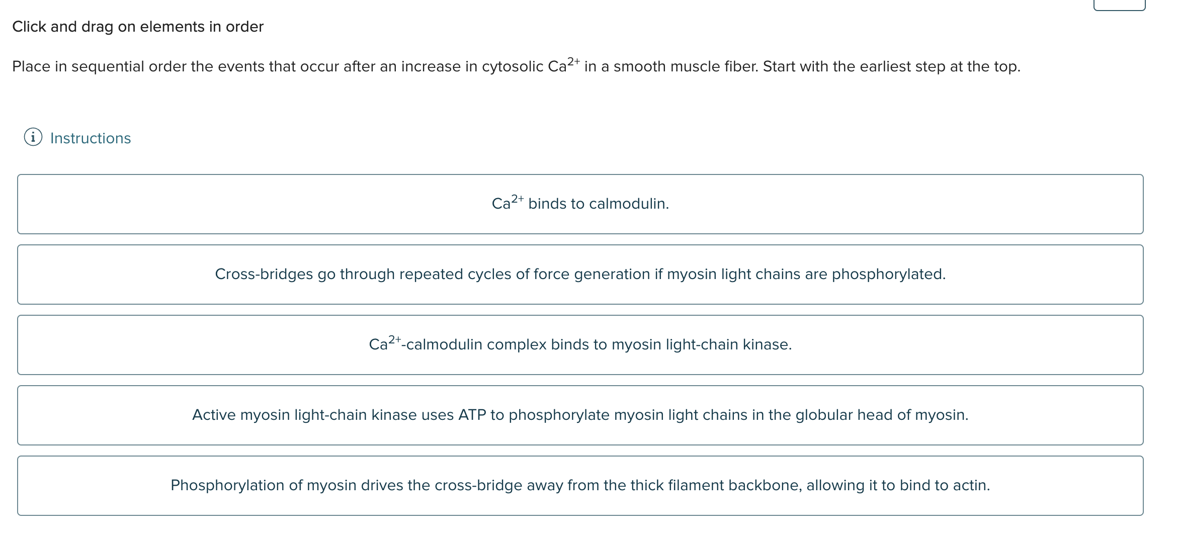 Solved Click and drag on elements in order Place in | Chegg.com