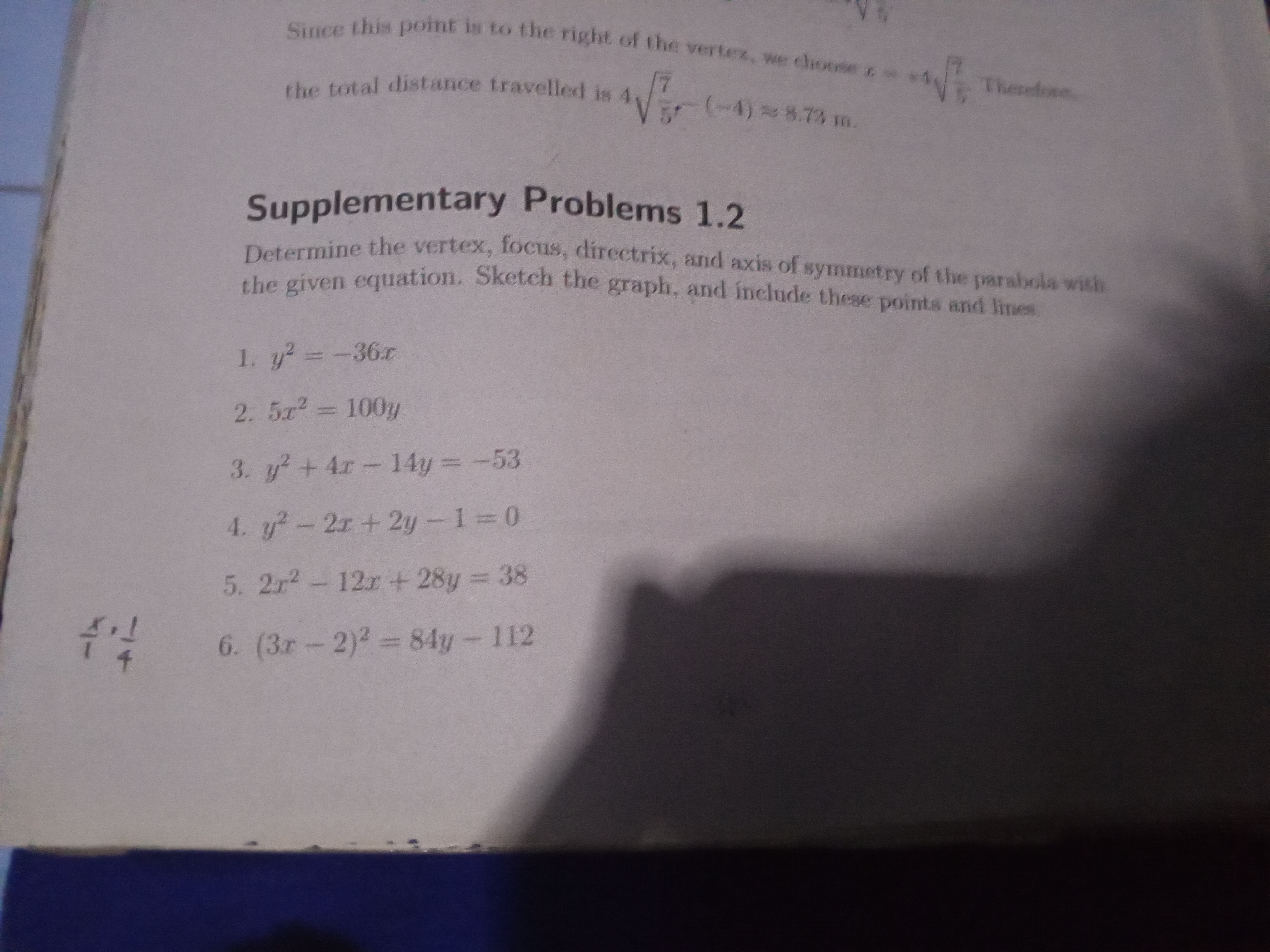 code class="asciimath">the total distance travelled | Chegg.com