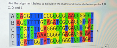 Solved Use the alignment below to calculate the matrix of | Chegg.com