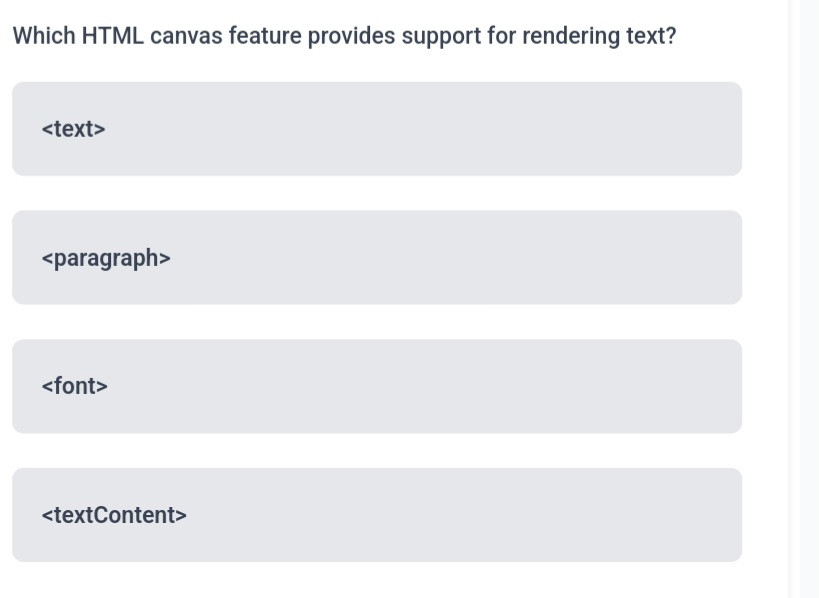 Solved Which HTML canvas feature provides support for | Chegg.com