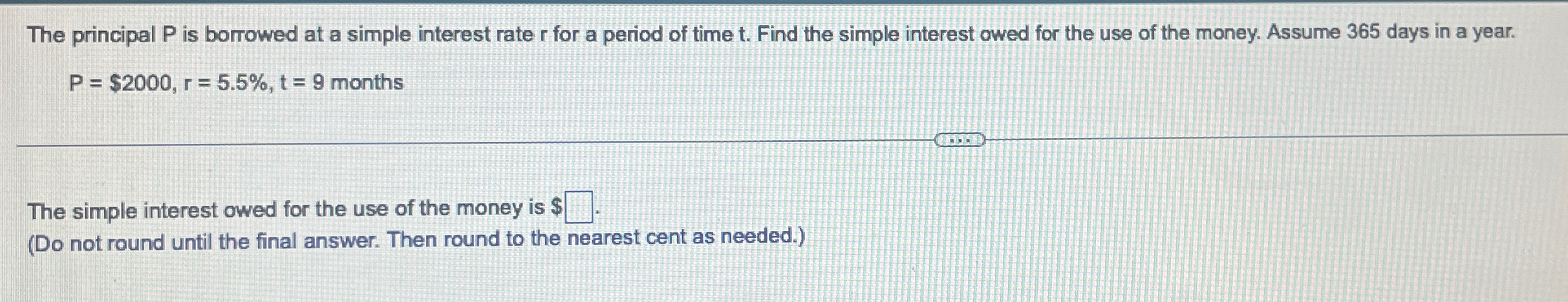 Solved The principal P ﻿is borrowed at a simple interest | Chegg.com