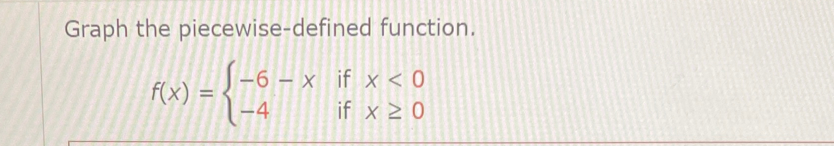 Solved Graph the piecewise-defined | Chegg.com