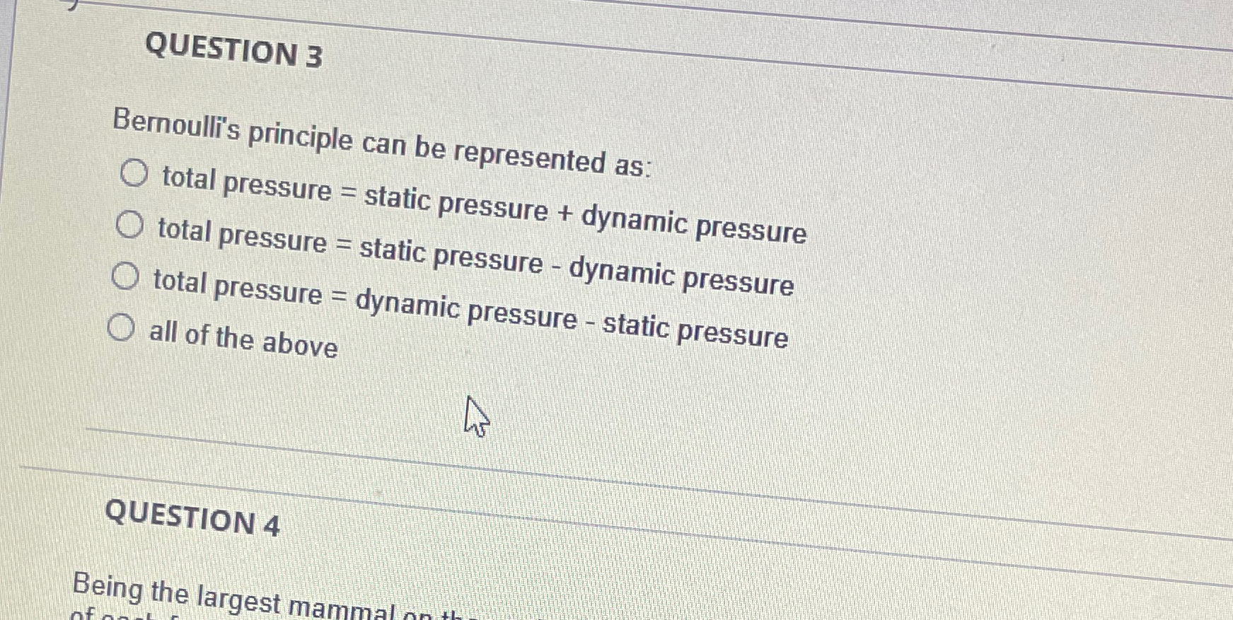 Solved QUESTION 3Bernoulli's principle can be represented | Chegg.com