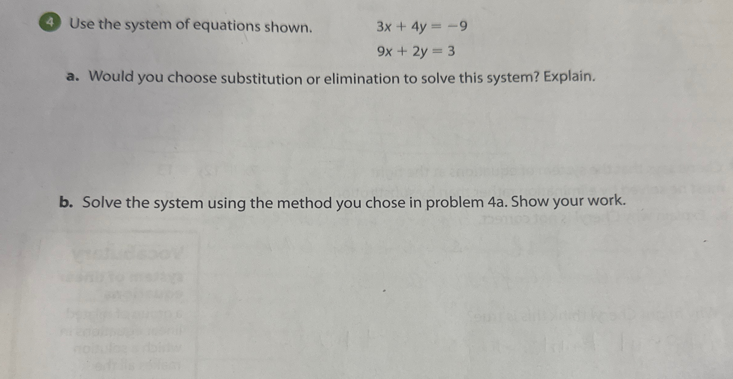 Solved 4 ﻿Use the system of equations | Chegg.com