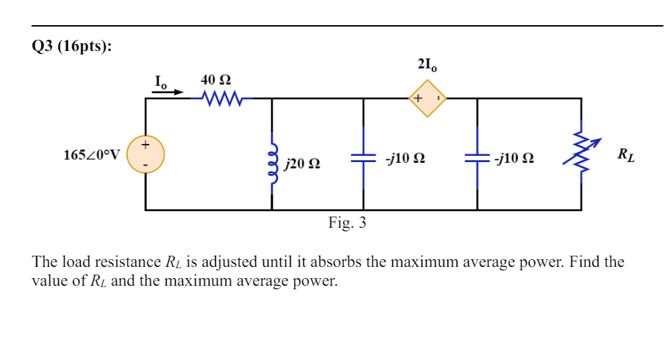 Solved Fig. 3 ﻿The load resistance RL ﻿is adjusted until it | Chegg.com