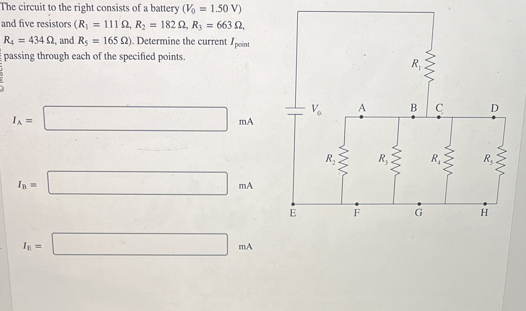 Solved The circuit to the right consists of a battery | Chegg.com