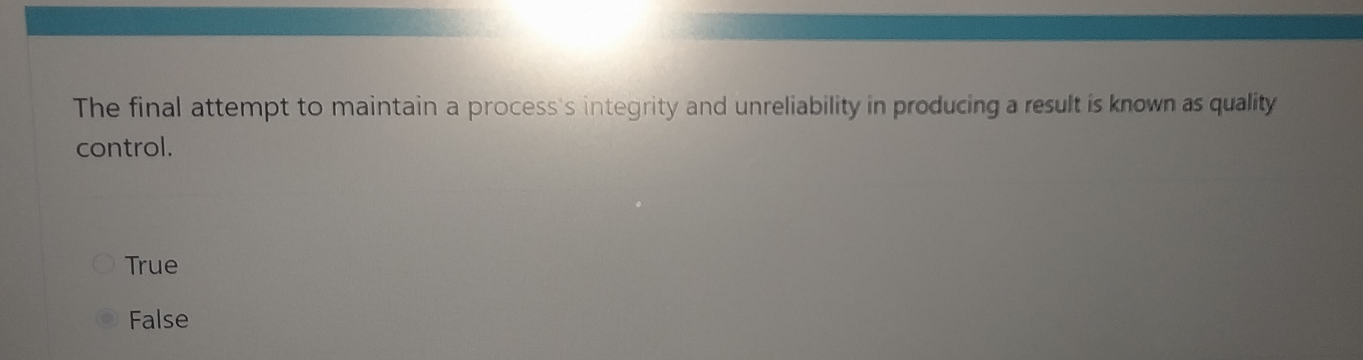 Solved The final attempt to maintain a process's integrity | Chegg.com