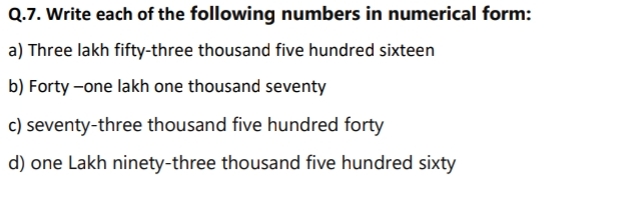 Solved Q.7. ﻿Write each of the following numbers in | Chegg.com