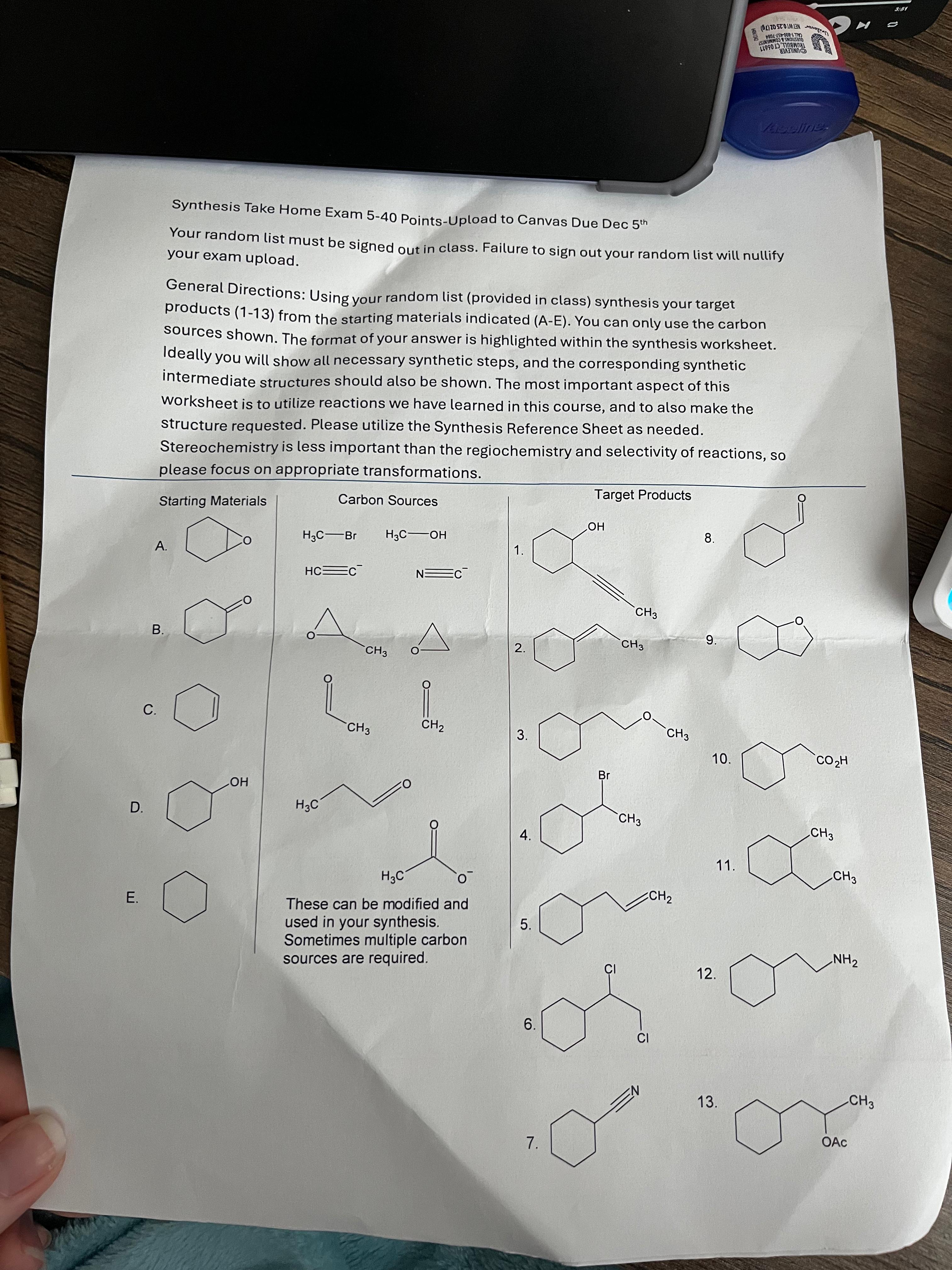 Solved Synthesis Take Home Exam 5-40 ﻿Points-Upload to | Chegg.com
