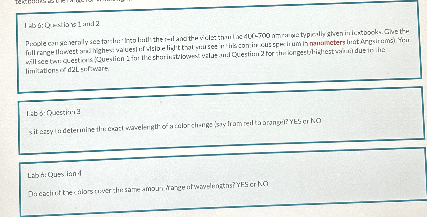 Solved Lab 6: Questions 1 ﻿and 2People can generally see | Chegg.com