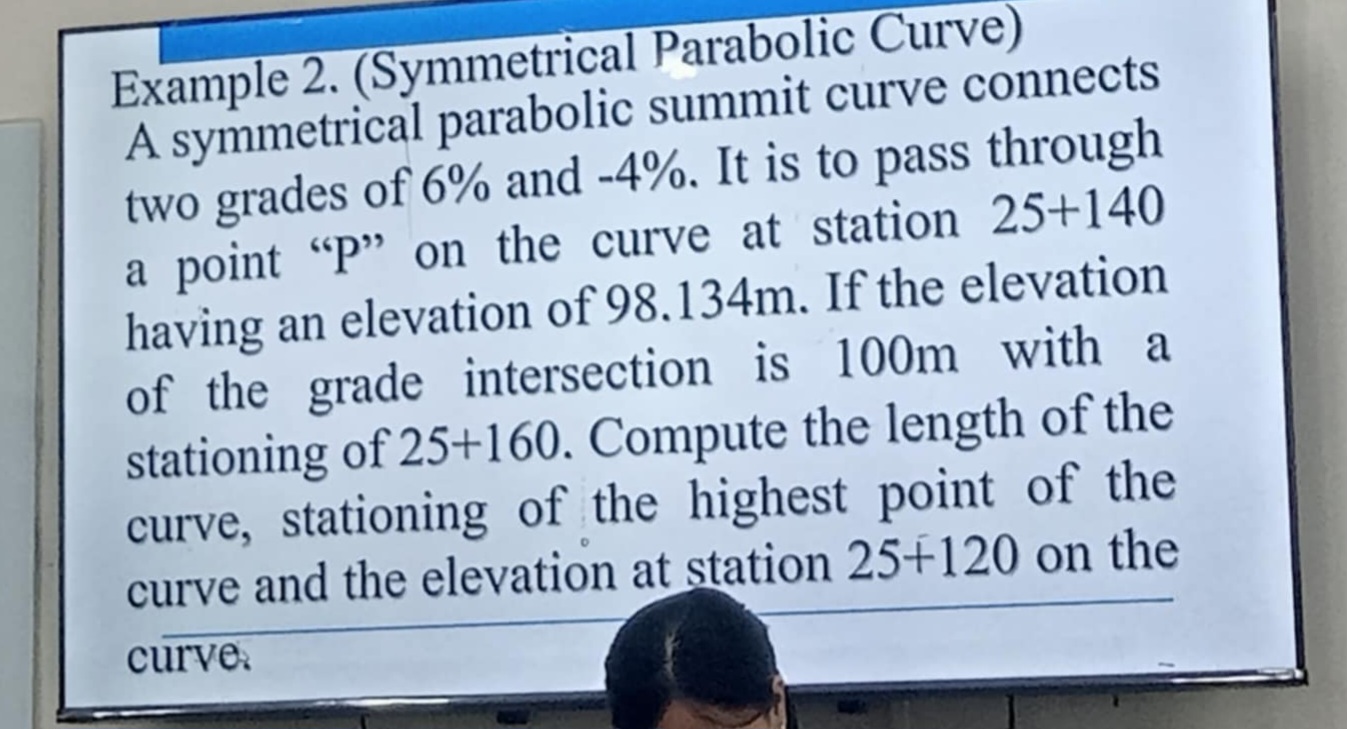 Example 2. (Symmetrical Parabolic Curve) ﻿A | Chegg.com
