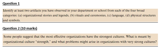 Solved Question 1 ﻿Identify at least two artifacts you have | Chegg.com