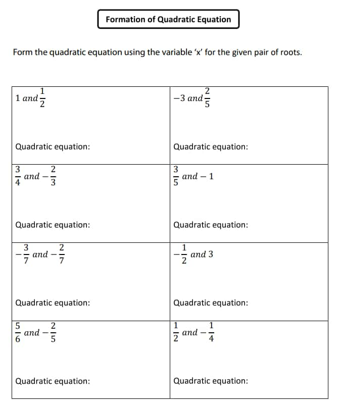 Solved code class="asciimath">Formation of Quadratic | Chegg.com