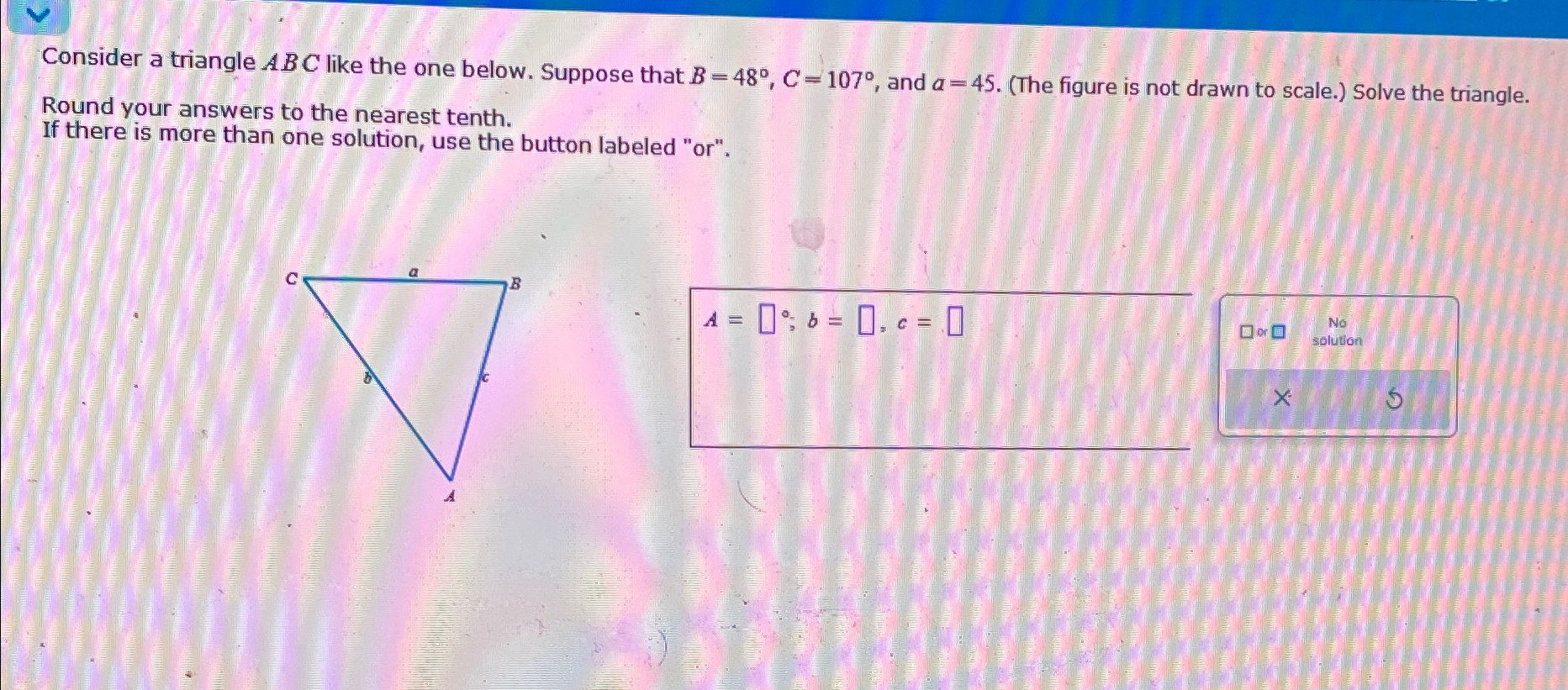 Solved Consider a triangle ABC like the one below. Suppose | Chegg.com
