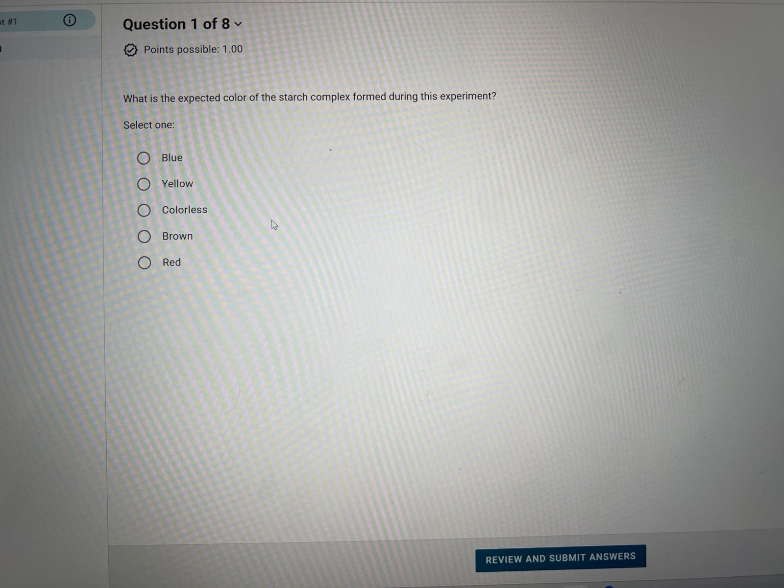 Solved Question 1 ﻿of \( 8 \checkmark \) ﻿Points possible: | Chegg.com