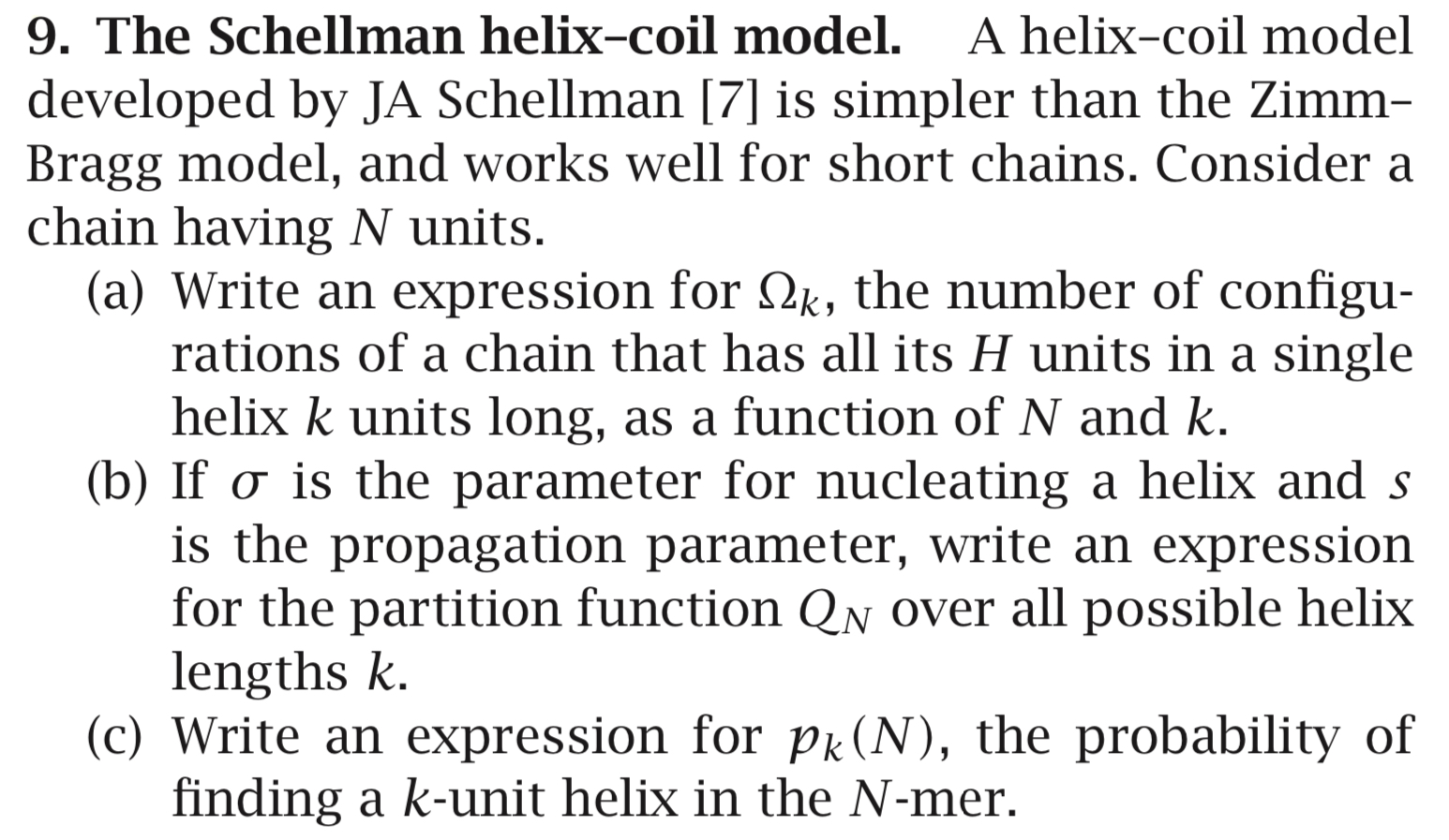 Solved The Schellman helix-coil model. A helix-coil | Chegg.com
