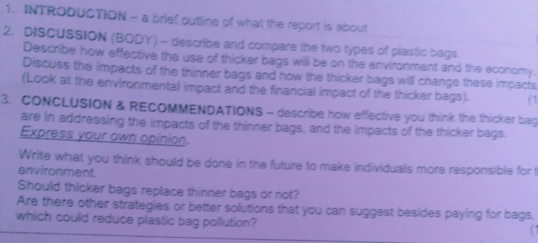 Solved INTRODUCTION - ﻿a brief outline of what the report is | Chegg.com