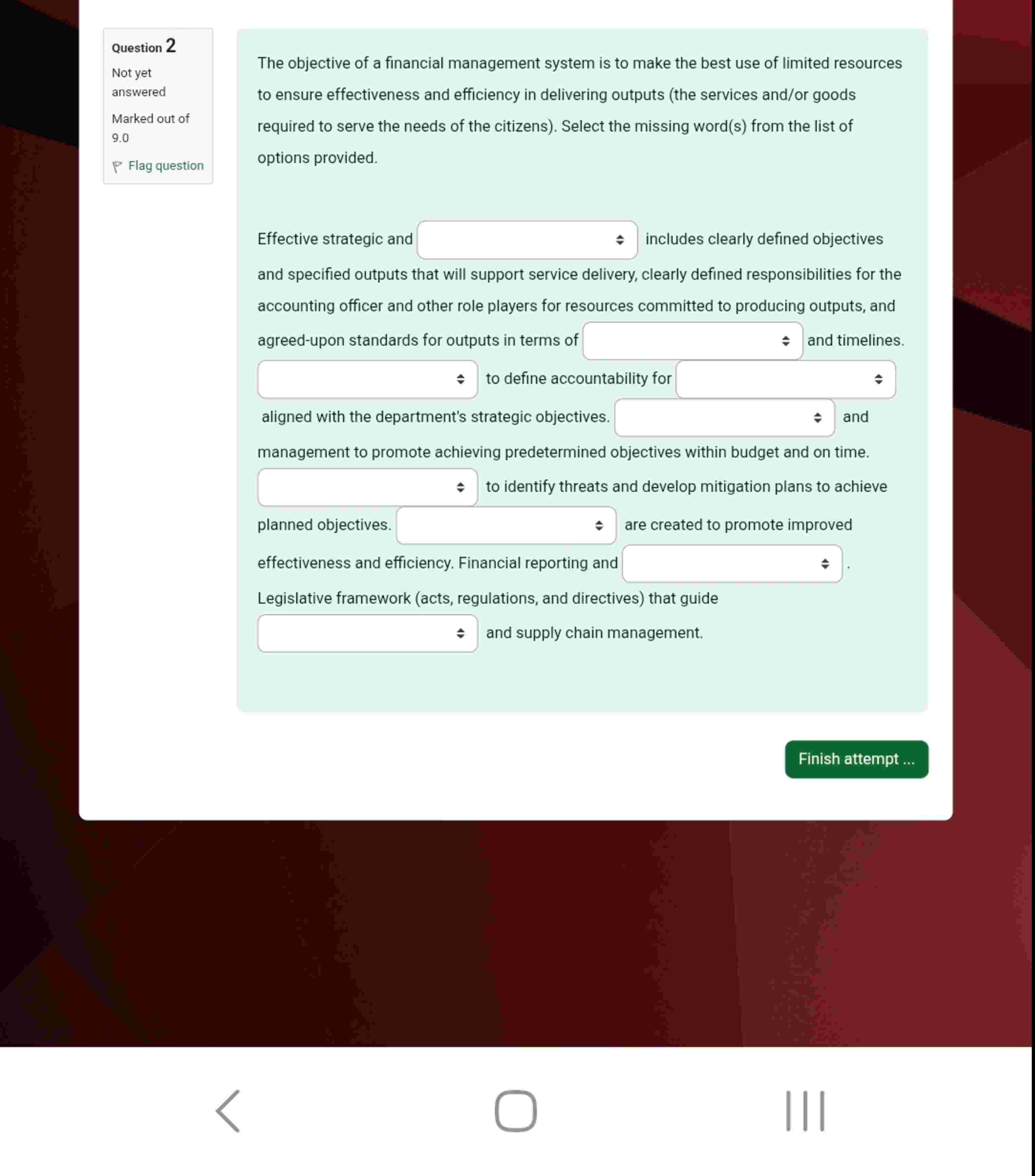 Solved The objective of a financial management system is to | Chegg.com