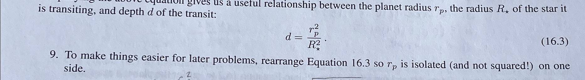 Solved d=rp2R***2.To make things easier for later problems, | Chegg.com