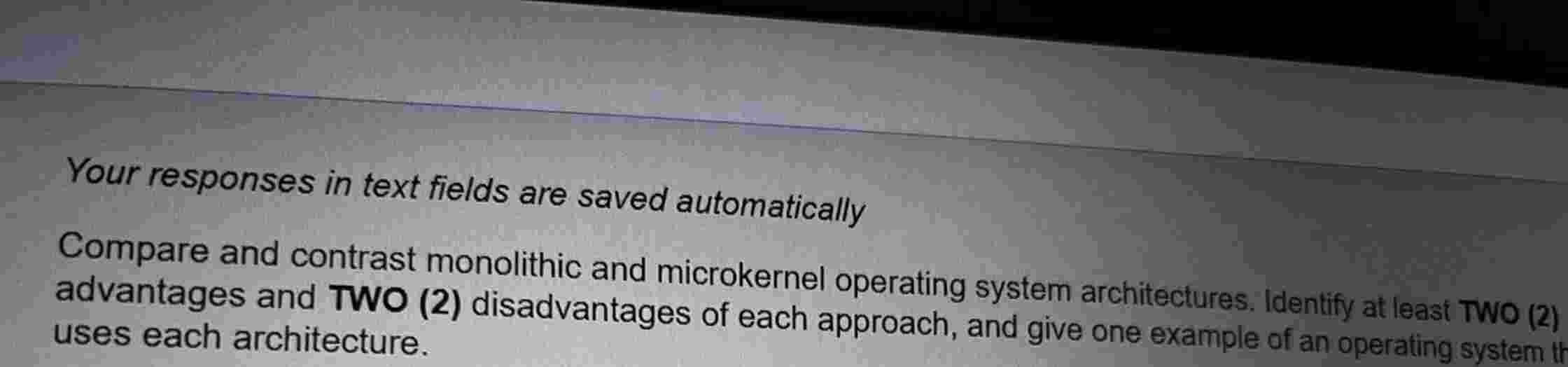 Solved Your responses in text fields are saved automatically | Chegg.com