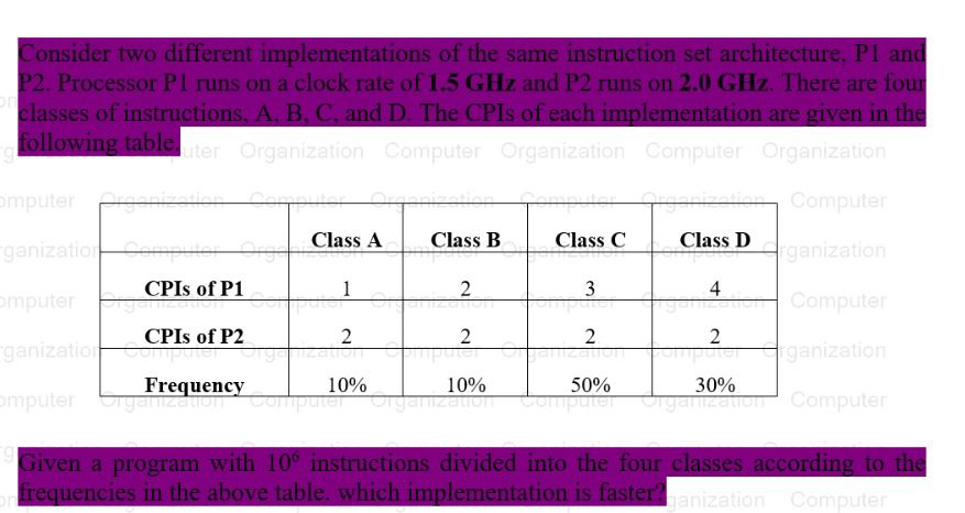 Solved Consider Two Different Implementations Of The Same